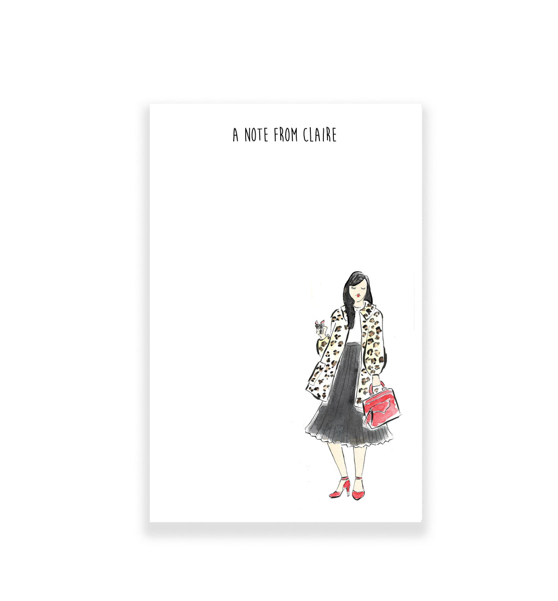 Fashion Girl Personalized Notepad – Lacee Swan