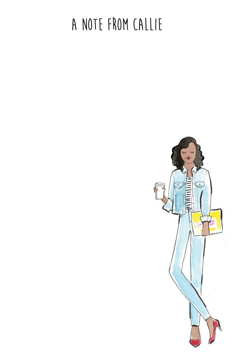 Fashion Girl Personalized Notepad – Lacee Swan