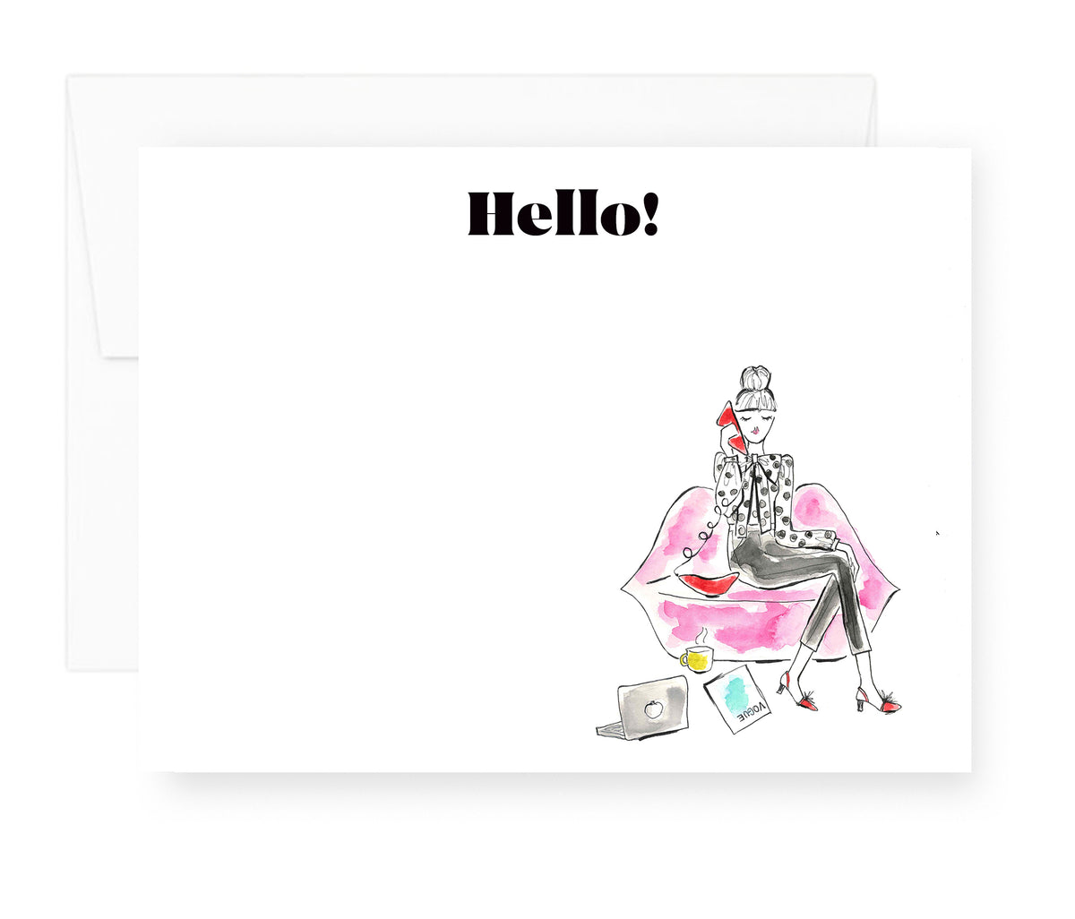 Hello Note Card Set (Ready to Ship) – Lacee Swan